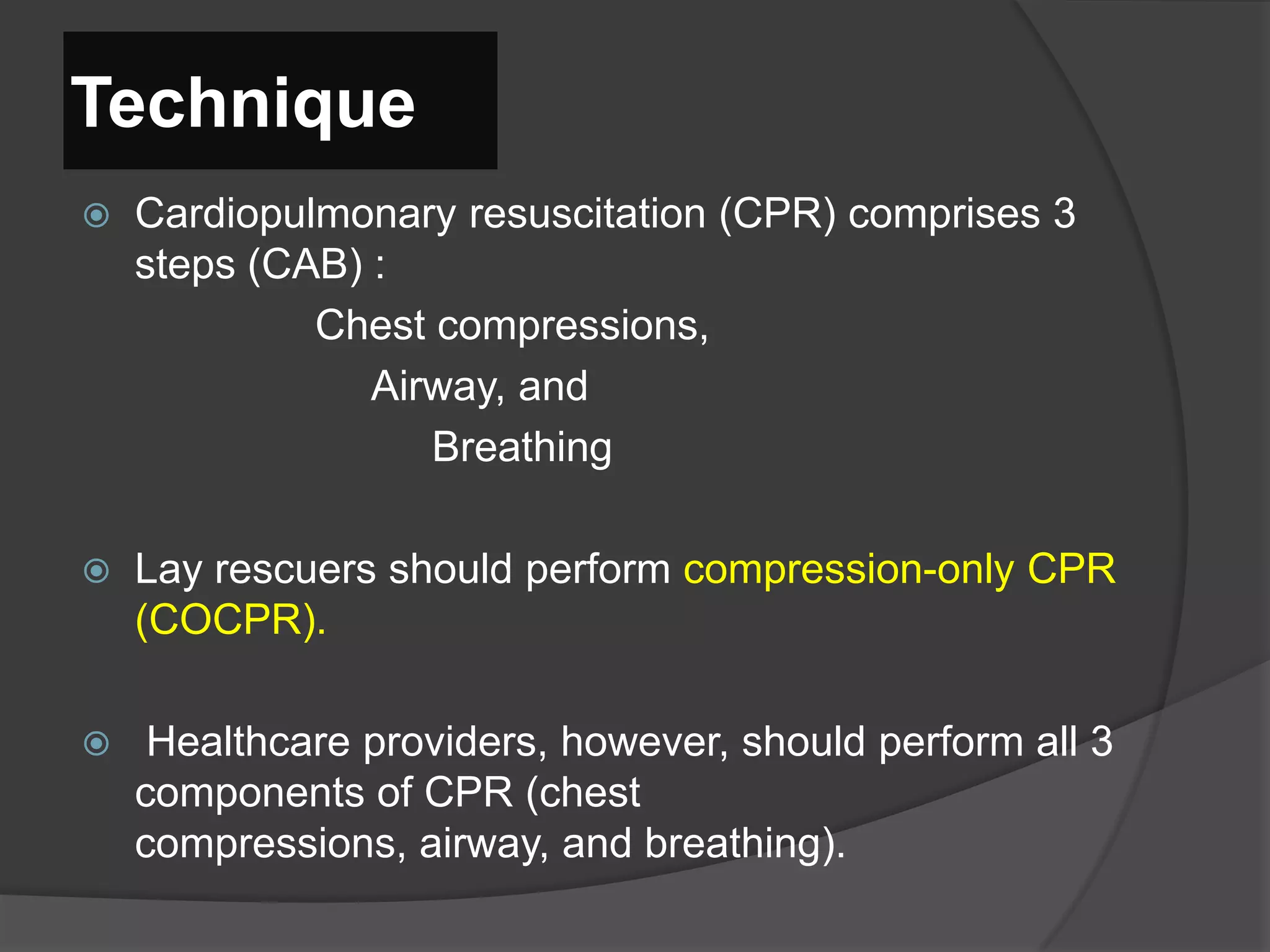 Cardiopulmonary resuscitation (cpr) | PPTX