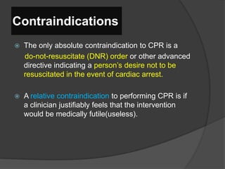 Cardiopulmonary resuscitation (cpr) | PPTX