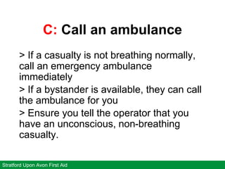 Cardiopulmonary resuscitation (cpr) | PPTX | First Aid | Injuries