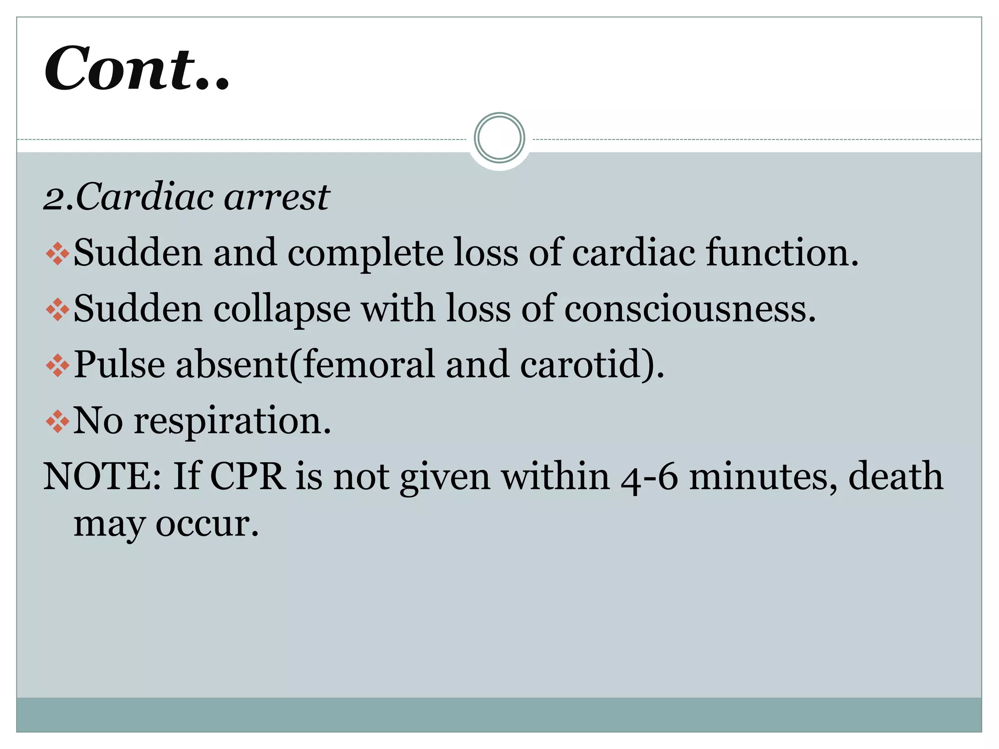 Cardiopulmonary resuscitation(cpr) | PPTX