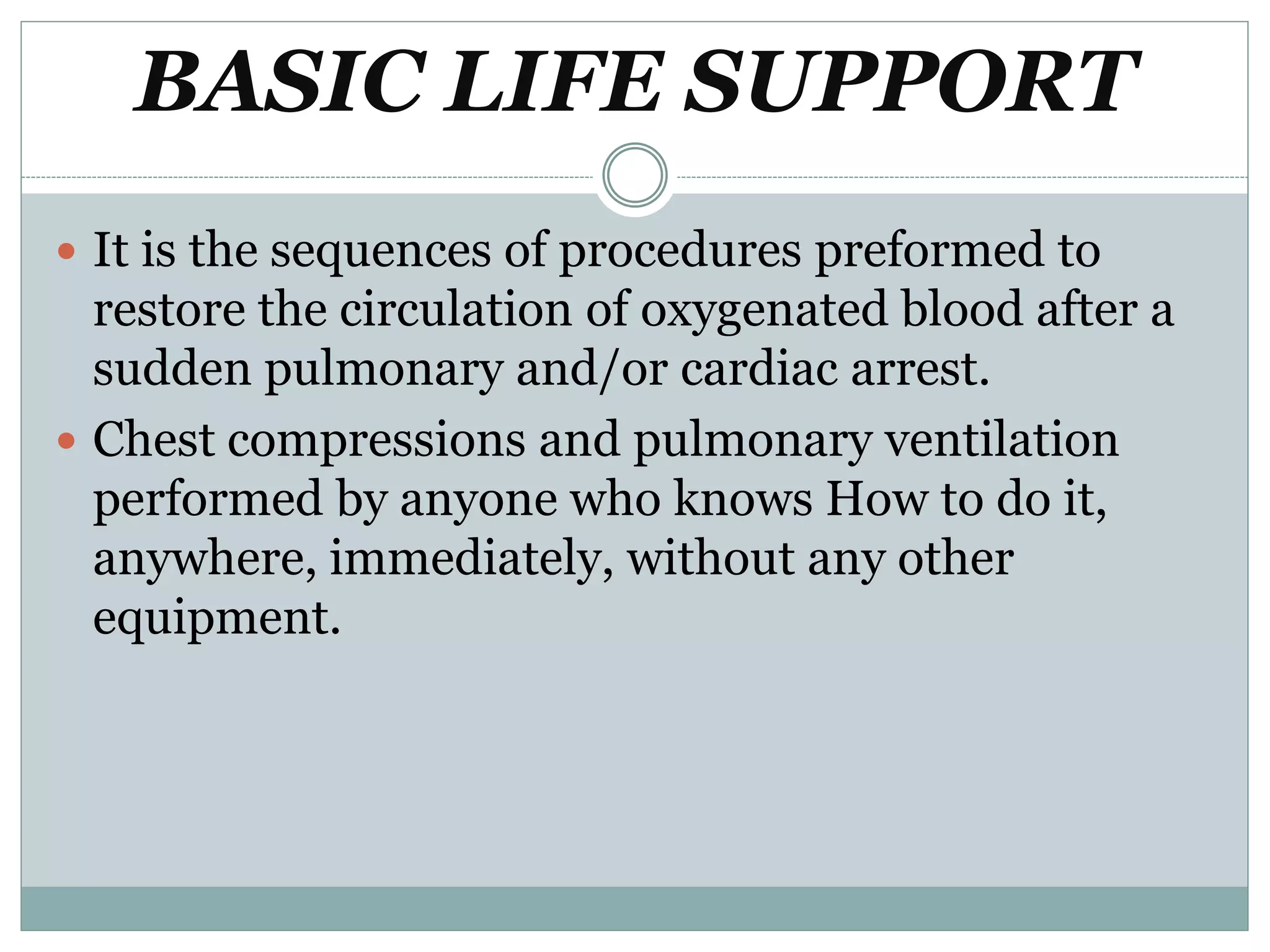 Cardiopulmonary resuscitation(cpr) | PPTX