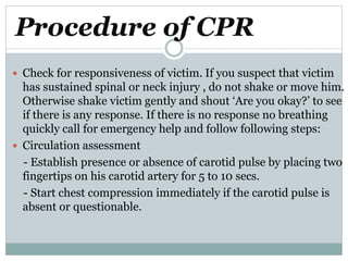 Cardiopulmonary resuscitation(cpr) | PPTX