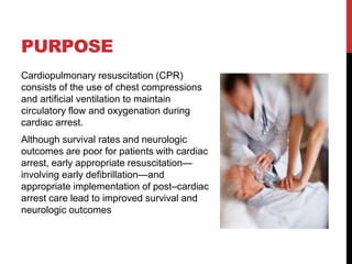 Cardiopulmonary resuscitation (cpr) | PPTX | First Aid | Injuries