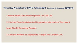 Cardiopulmonary resuscitation during covid19 era | PPTX | First Aid ...