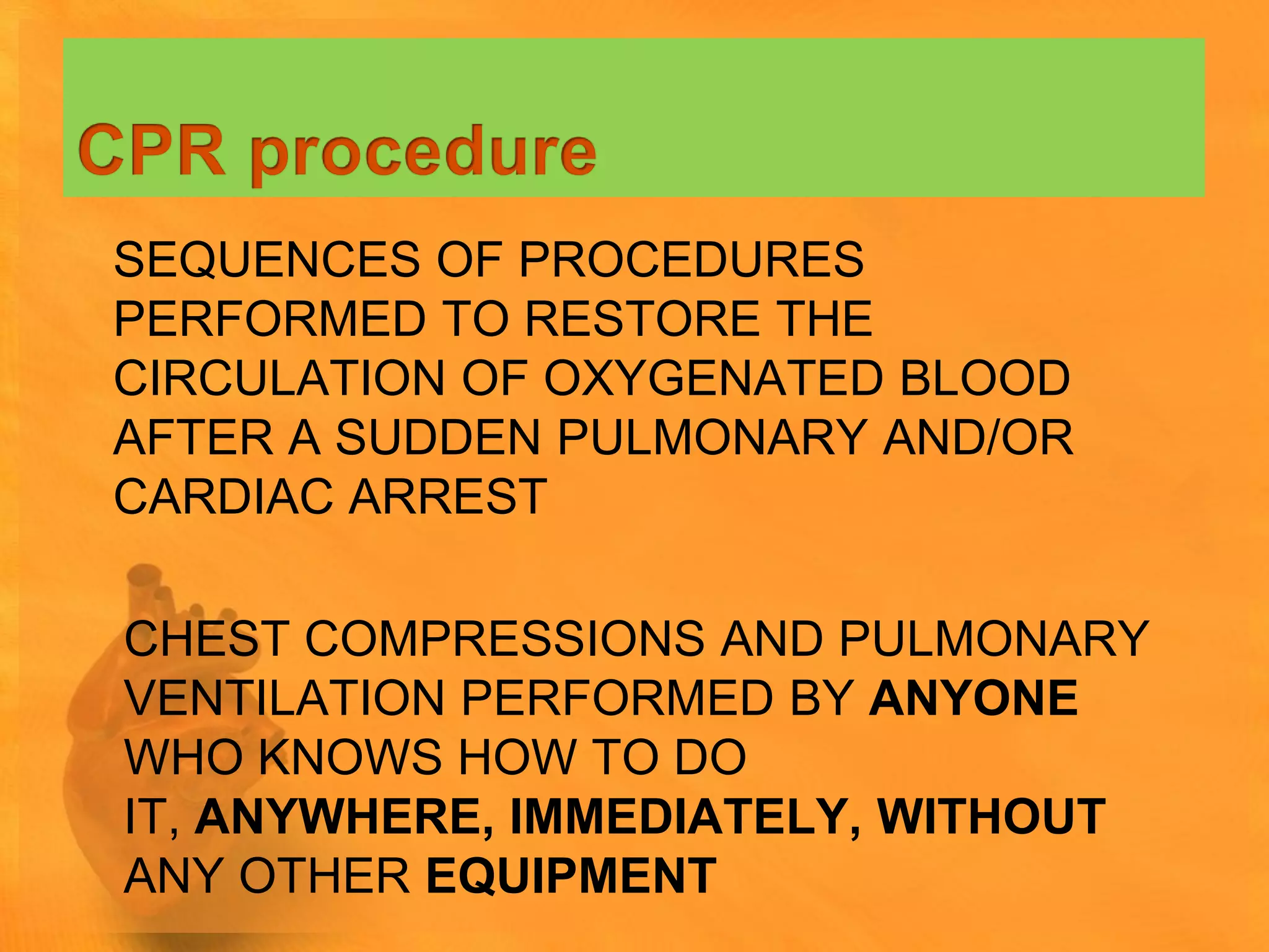 Cardiopulmonary resuscitation ppt | PPTX