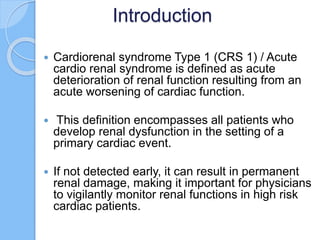 cardiorenal syndrome and its characteristics and complications and ...