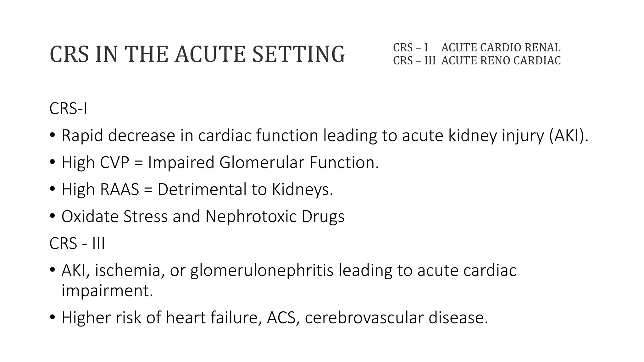 Cardio Renal Syndrome CRS All types.pptx
