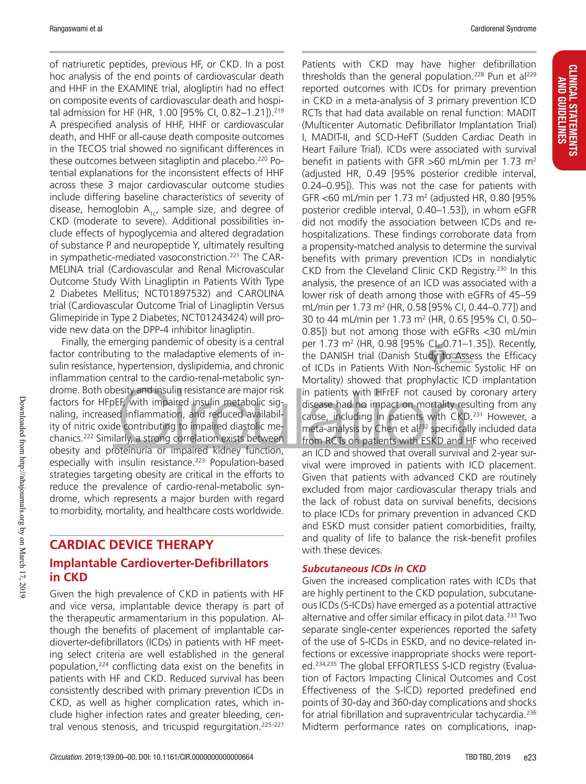 Cardiorenal Syndrome Classification, Pathophysiology, Diagnosis, and ...