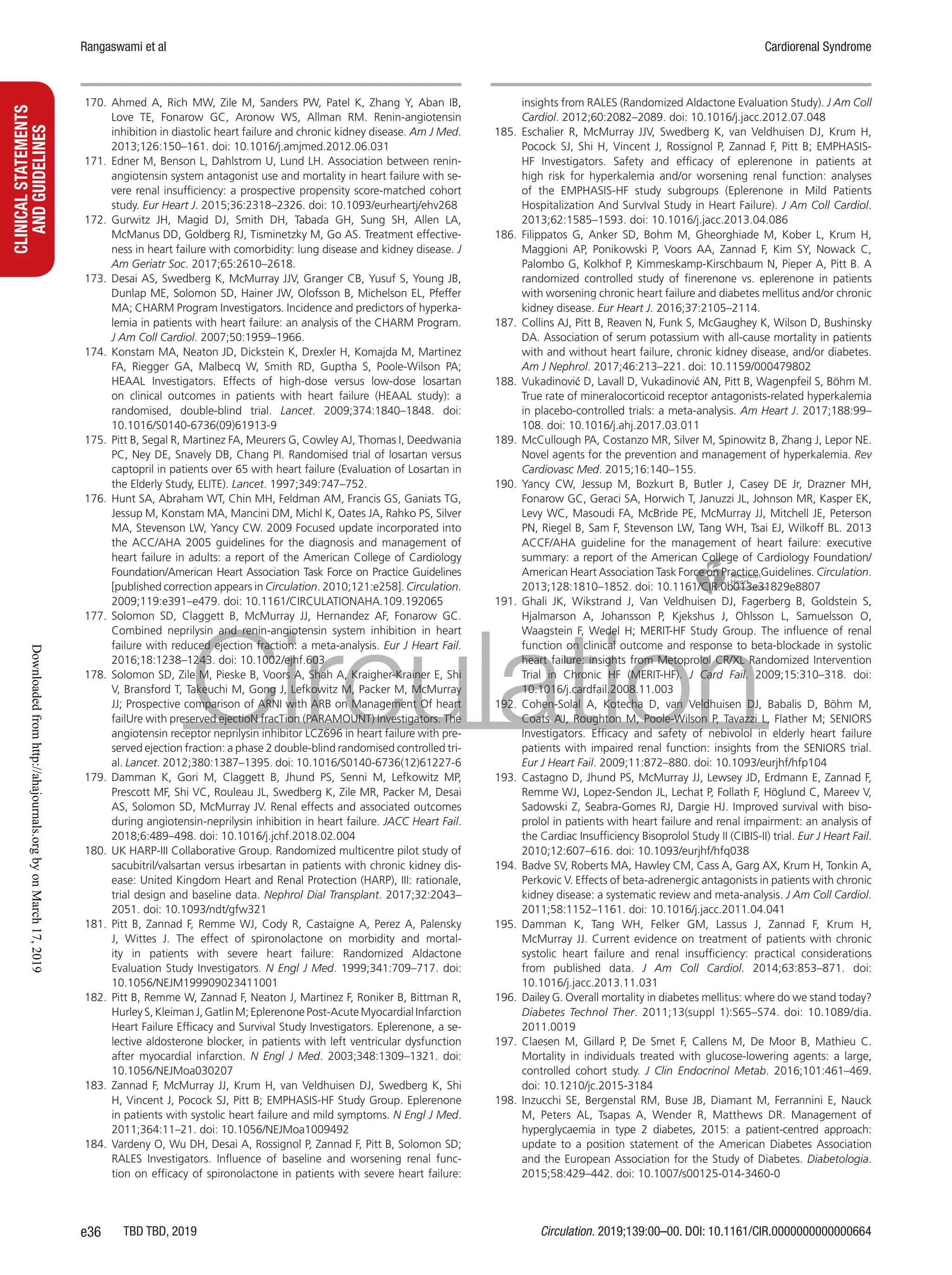 Cardiorenal Syndrome Classification, Pathophysiology, Diagnosis, and ...