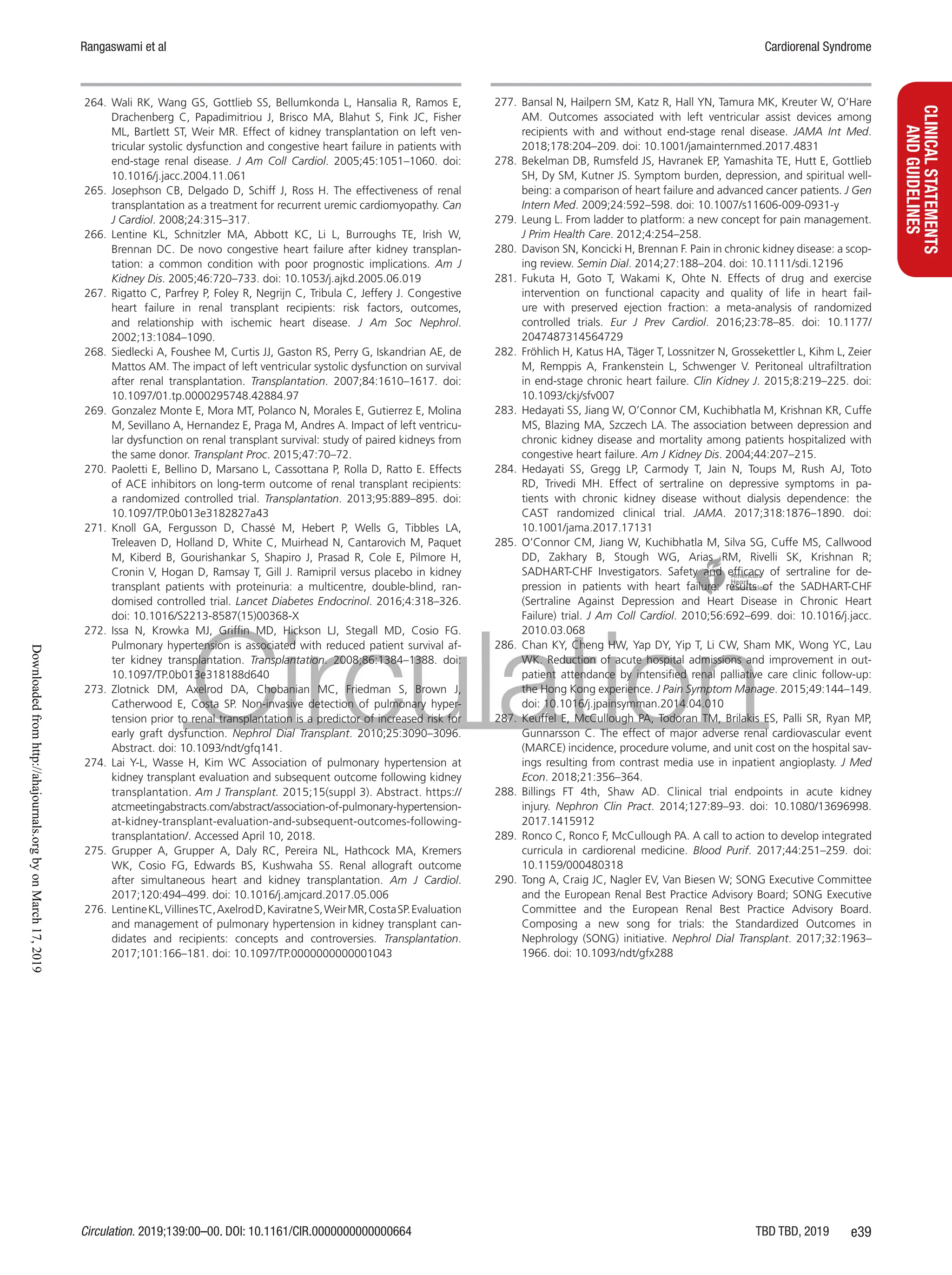 Cardiorenal Syndrome Classification, Pathophysiology, Diagnosis, and ...