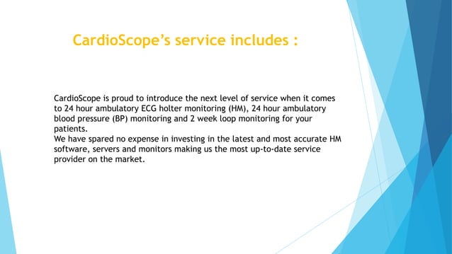 Cardio scope specialises in cardiac rhythm monitoring | PPT