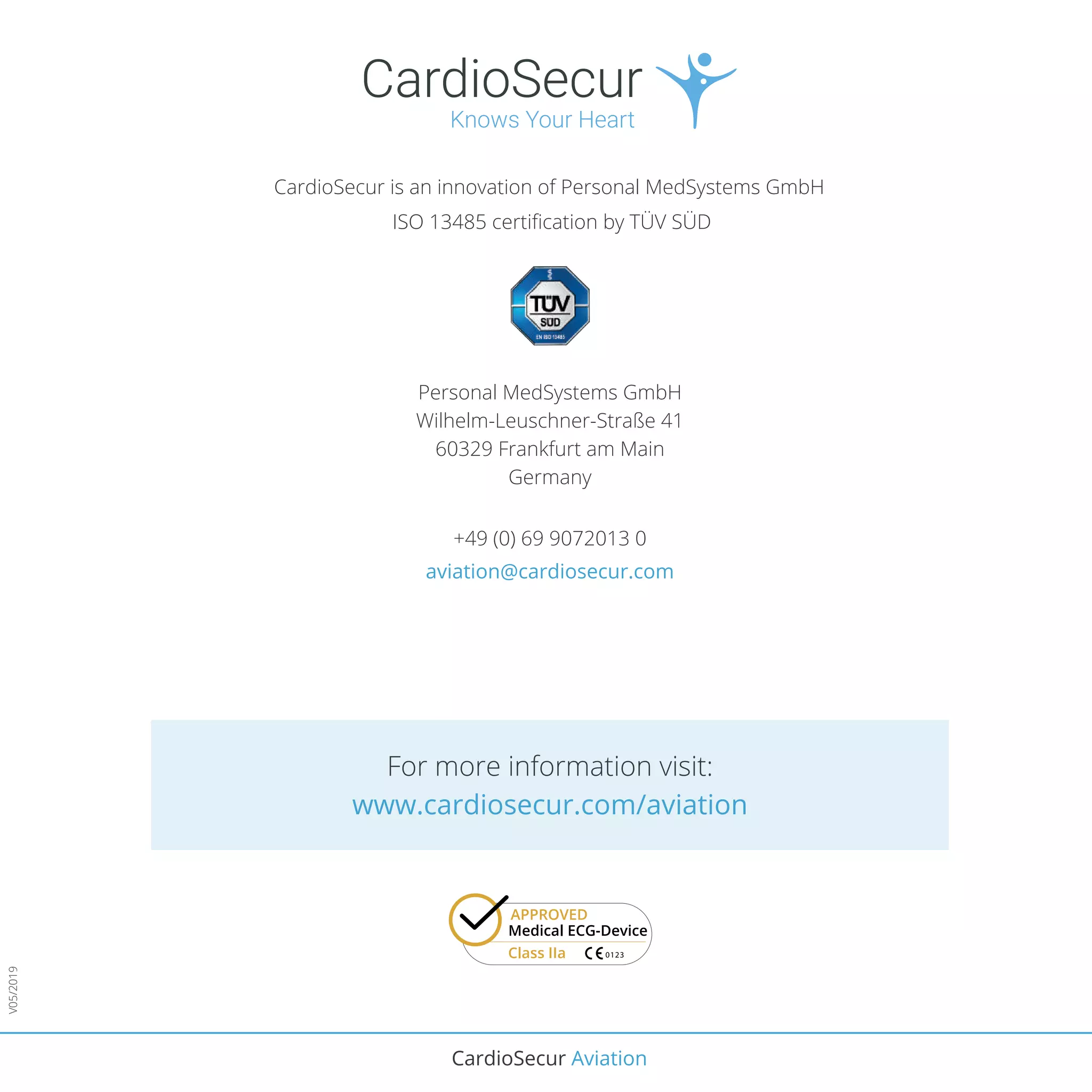 CardioSecur Aviation - Passenger Safety at Heart | PDF