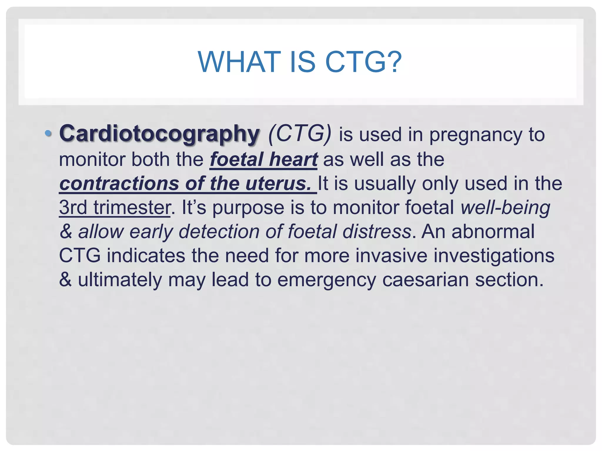 Cardiotocography | PPTX