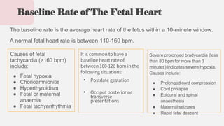 Cardiotocography A FETAL HR MONITORING METHOD | PPTX