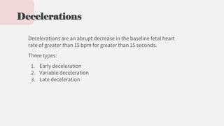 Cardiotocography A FETAL HR MONITORING METHOD | PPTX