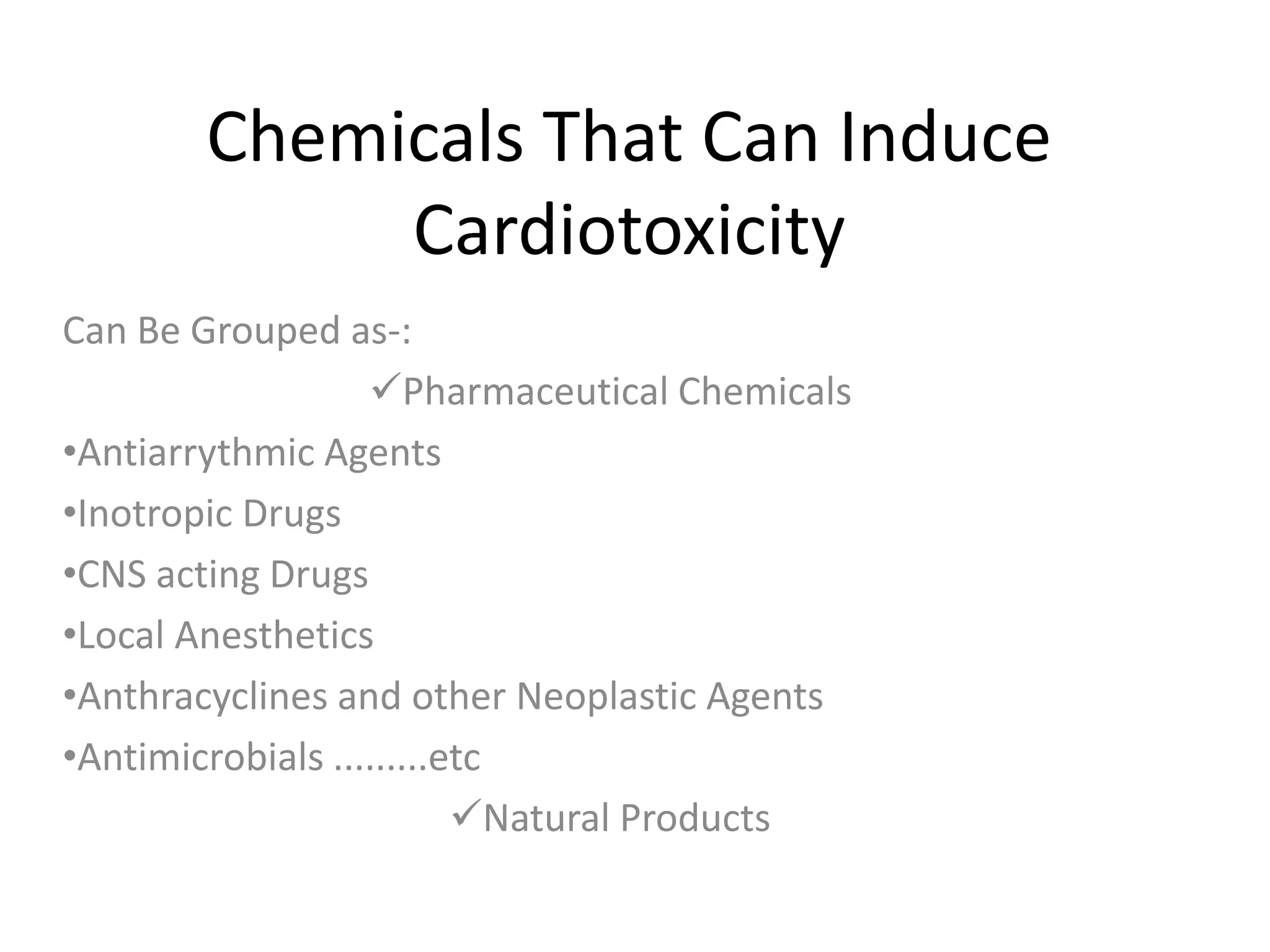 Cardiotoxic chemicals (an Overview)- by Dr.Namrata Mohan | PPTX