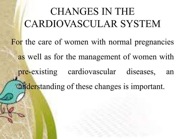 changes in cardiovascular system during pregnancy | PPTX