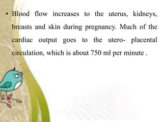 changes in cardiovascular system during pregnancy | PPTX