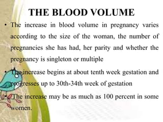 changes in cardiovascular system during pregnancy | PPTX