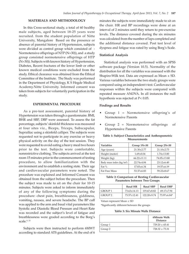 Cardio vascular functional capacity and reactivity to exercise in ...