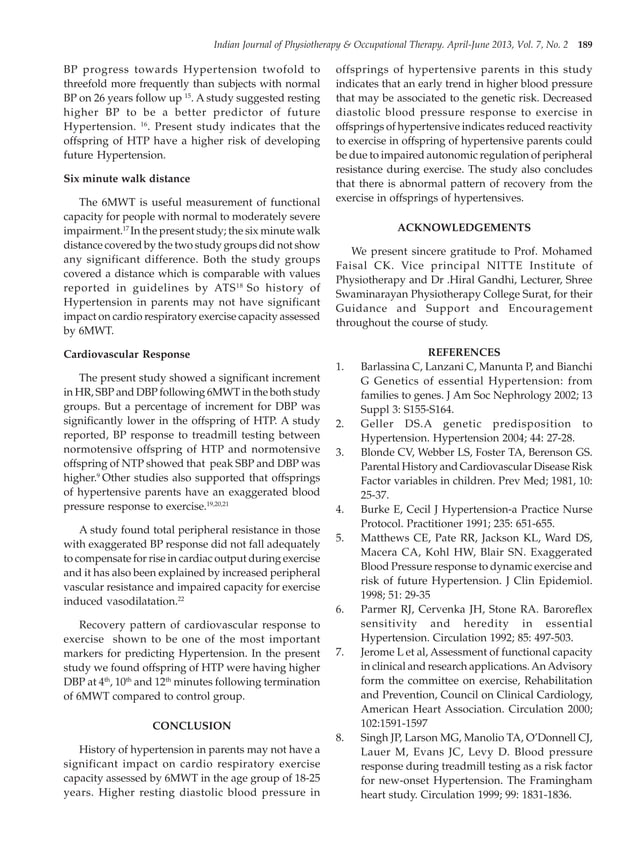 Cardio vascular functional capacity and reactivity to exercise in ...