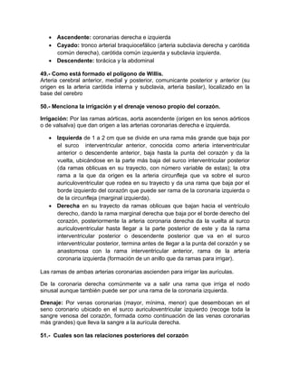 Apuntes anatomía cardiovascular | PDF