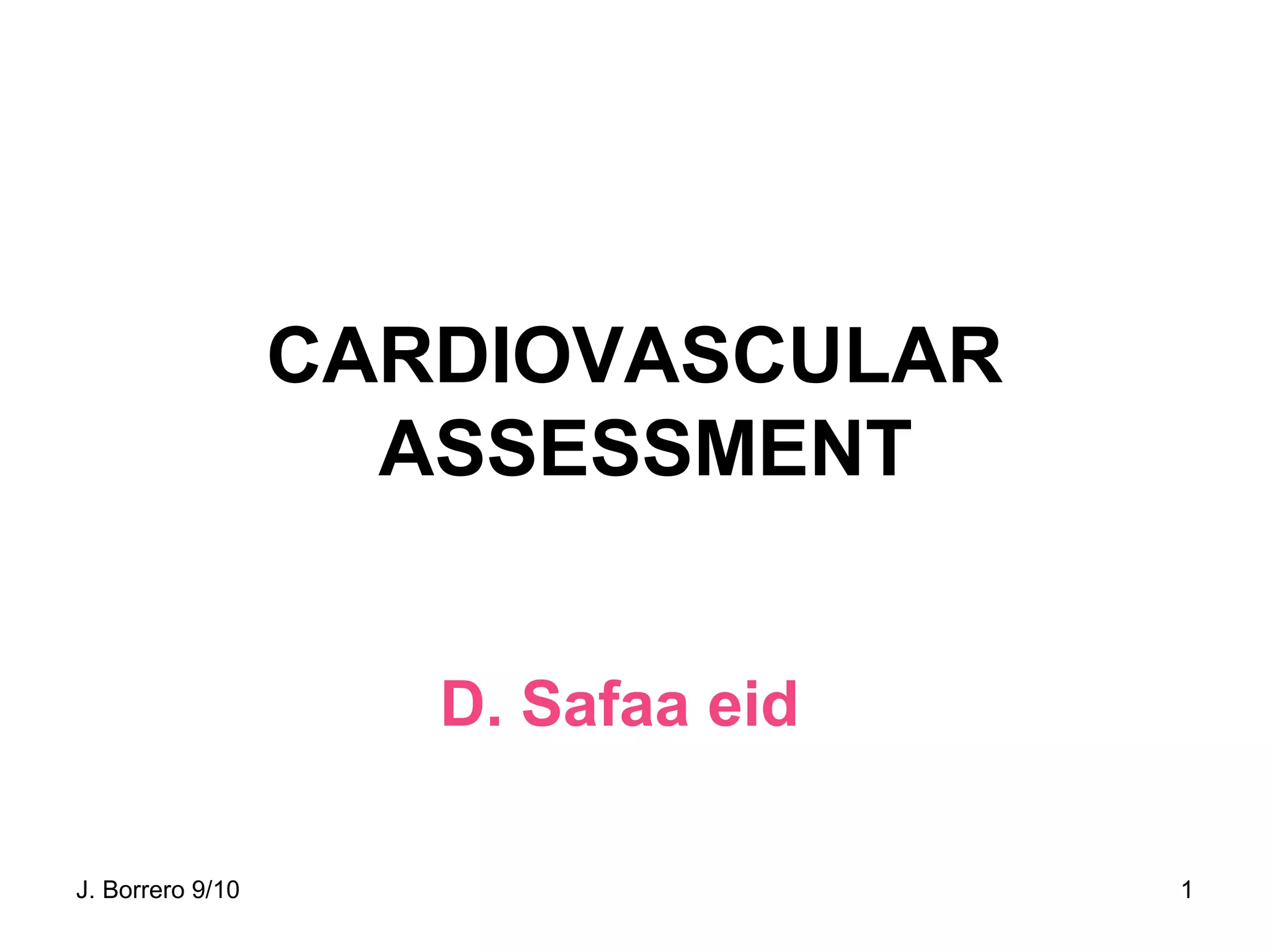 Cardiovascular assessment | PPT