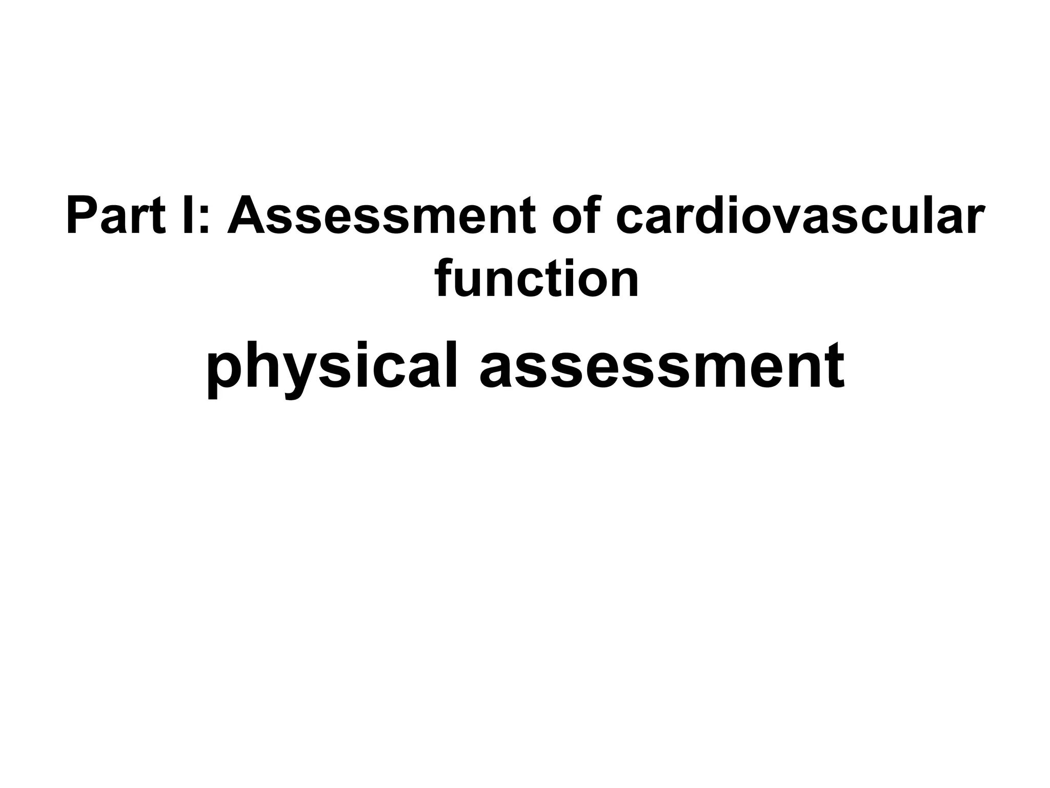 Cardiovascular assessment | PPT