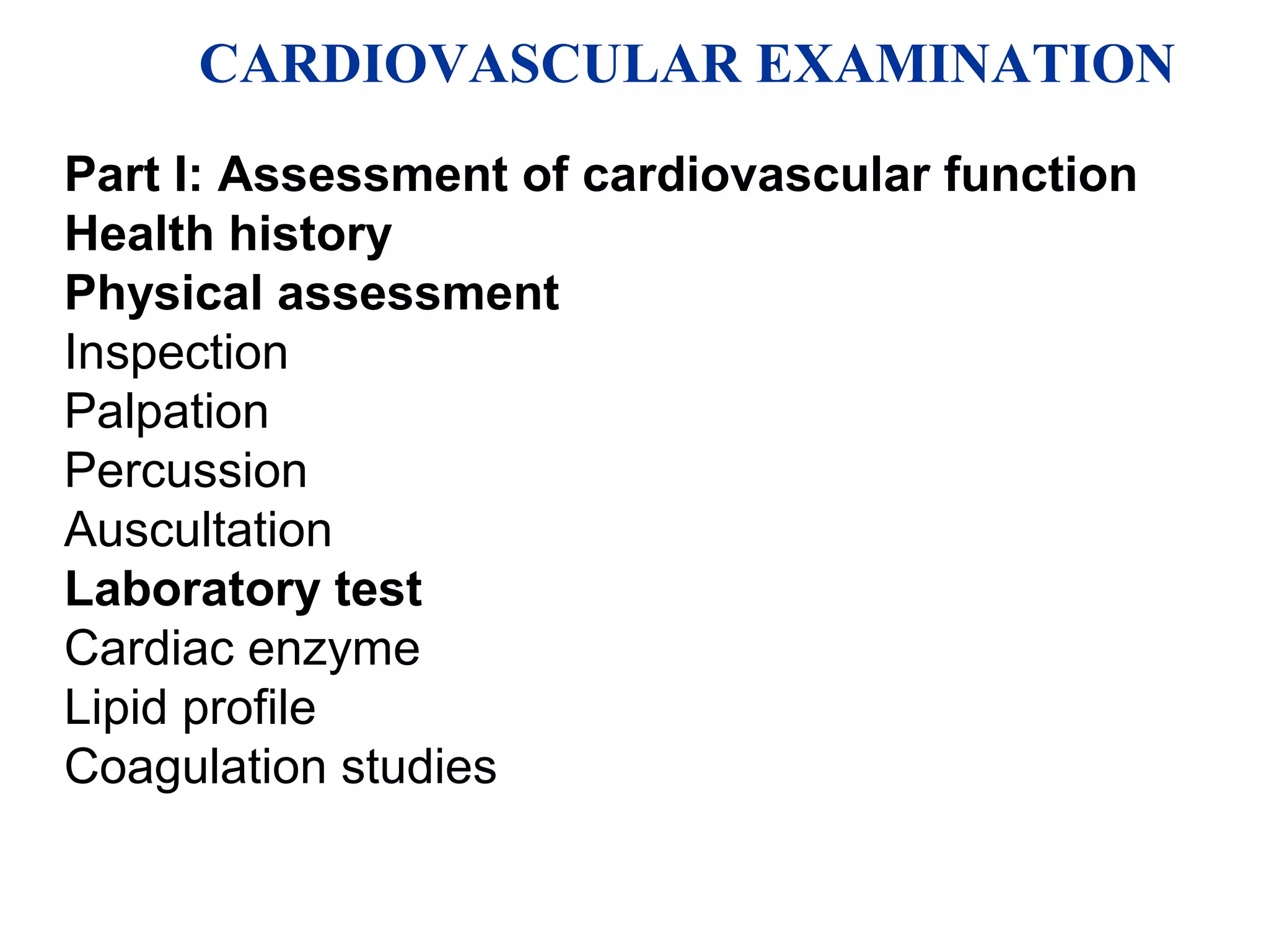 Cardiovascular assessment | PPT