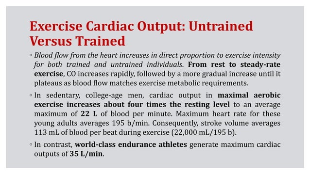 Cardiovascular changes during exercise | PPTX