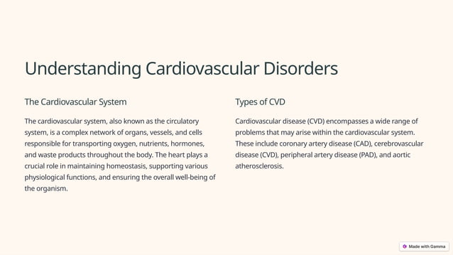 Cardiovascular Disorders Experimental Models | PPT