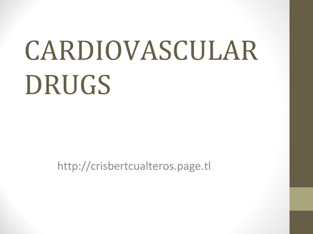 Cardiovascular Drugs | PPT