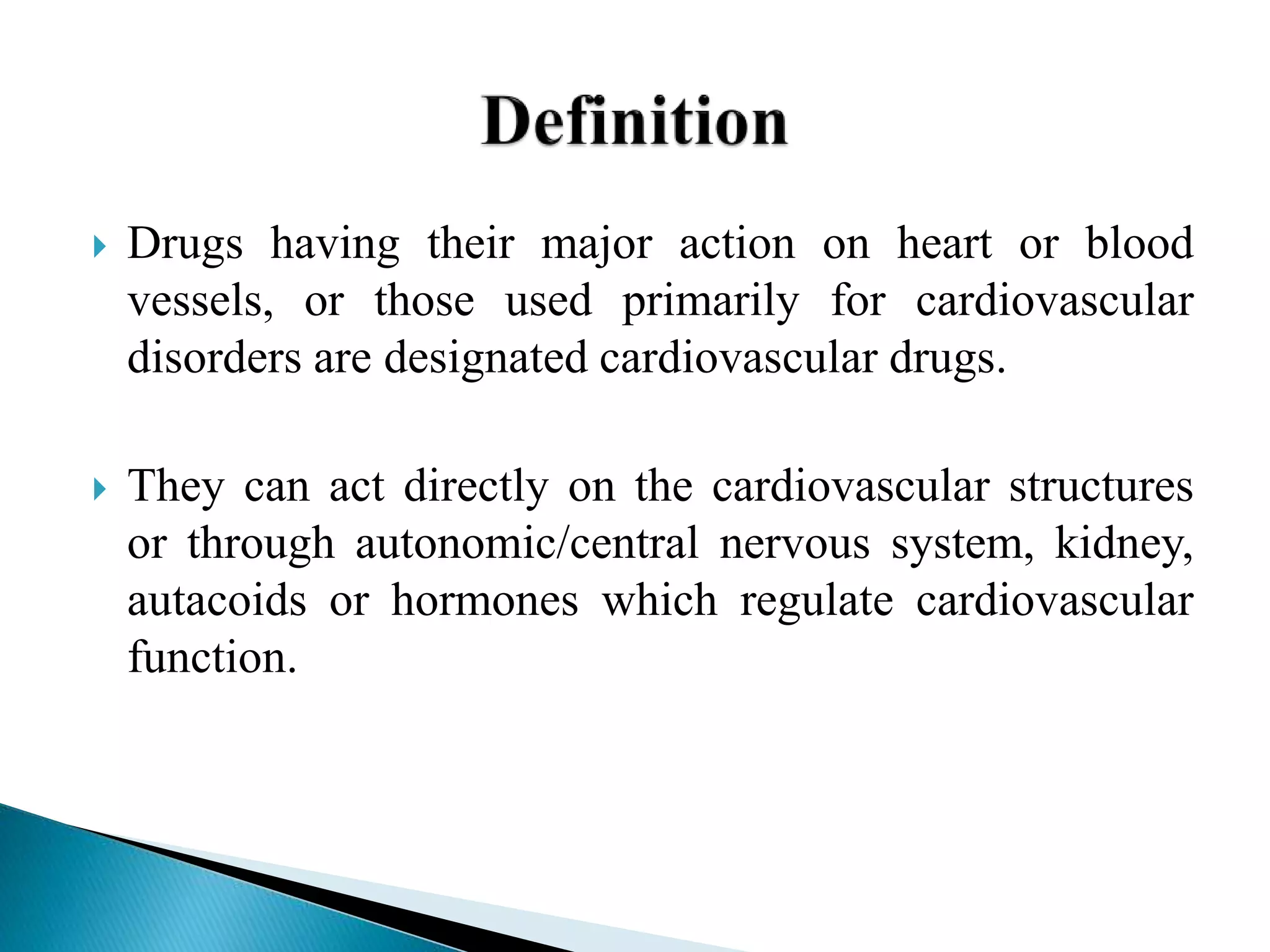 Cardiovascular drugs by Mrinmalini | PPTX