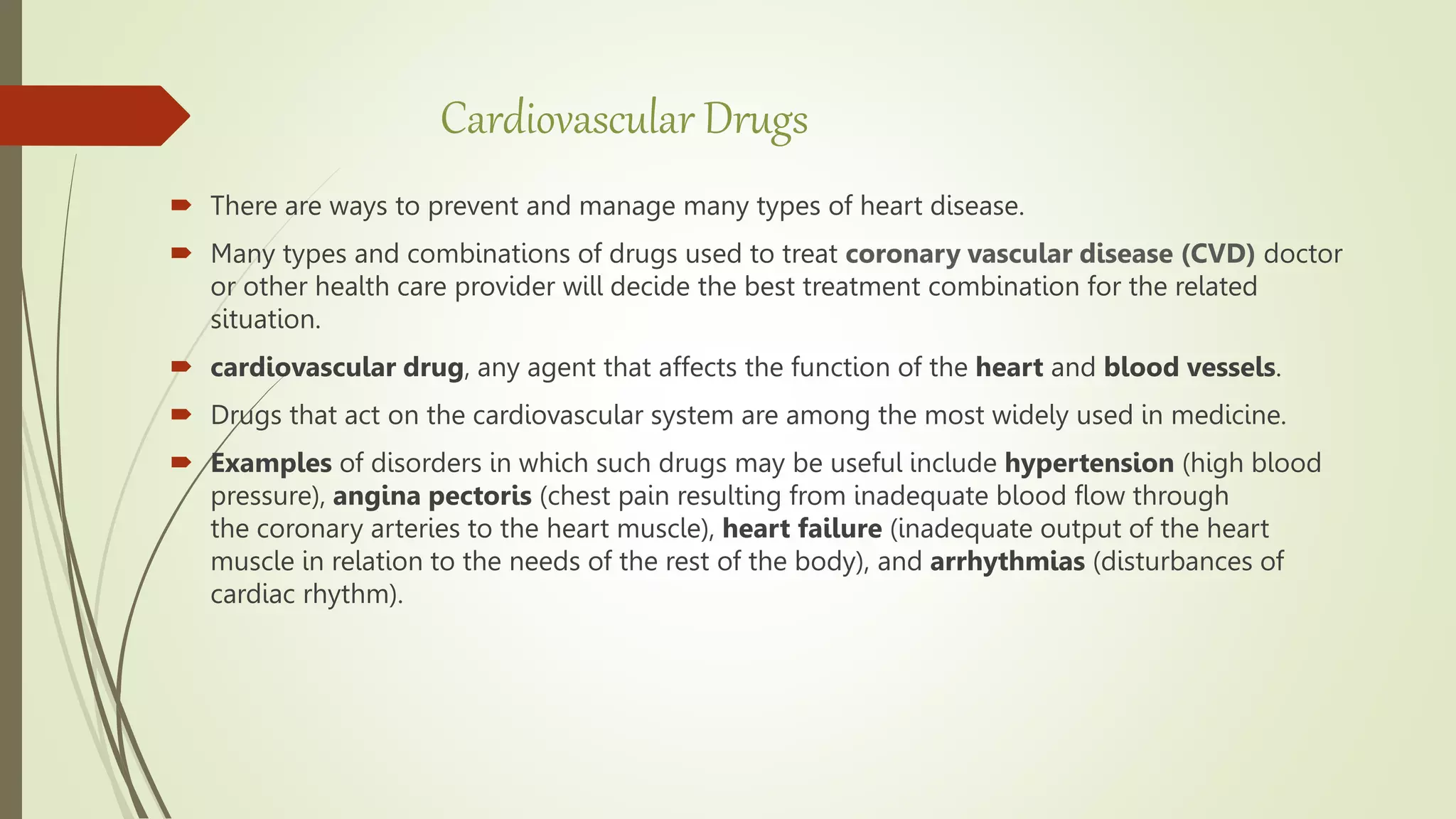 Cardio Vascular Drugs | PPT