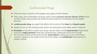 Cardio Vascular Drugs | PPTX