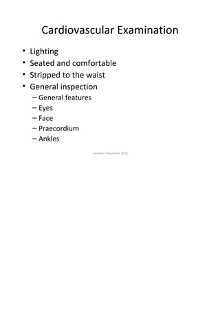 Cardiovascular examination | PDF