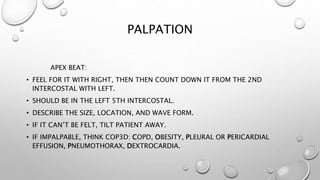 Cardiovascular examination | PPTX