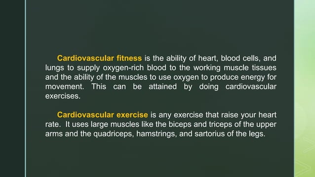 Cardiovascular exercise | PPTX