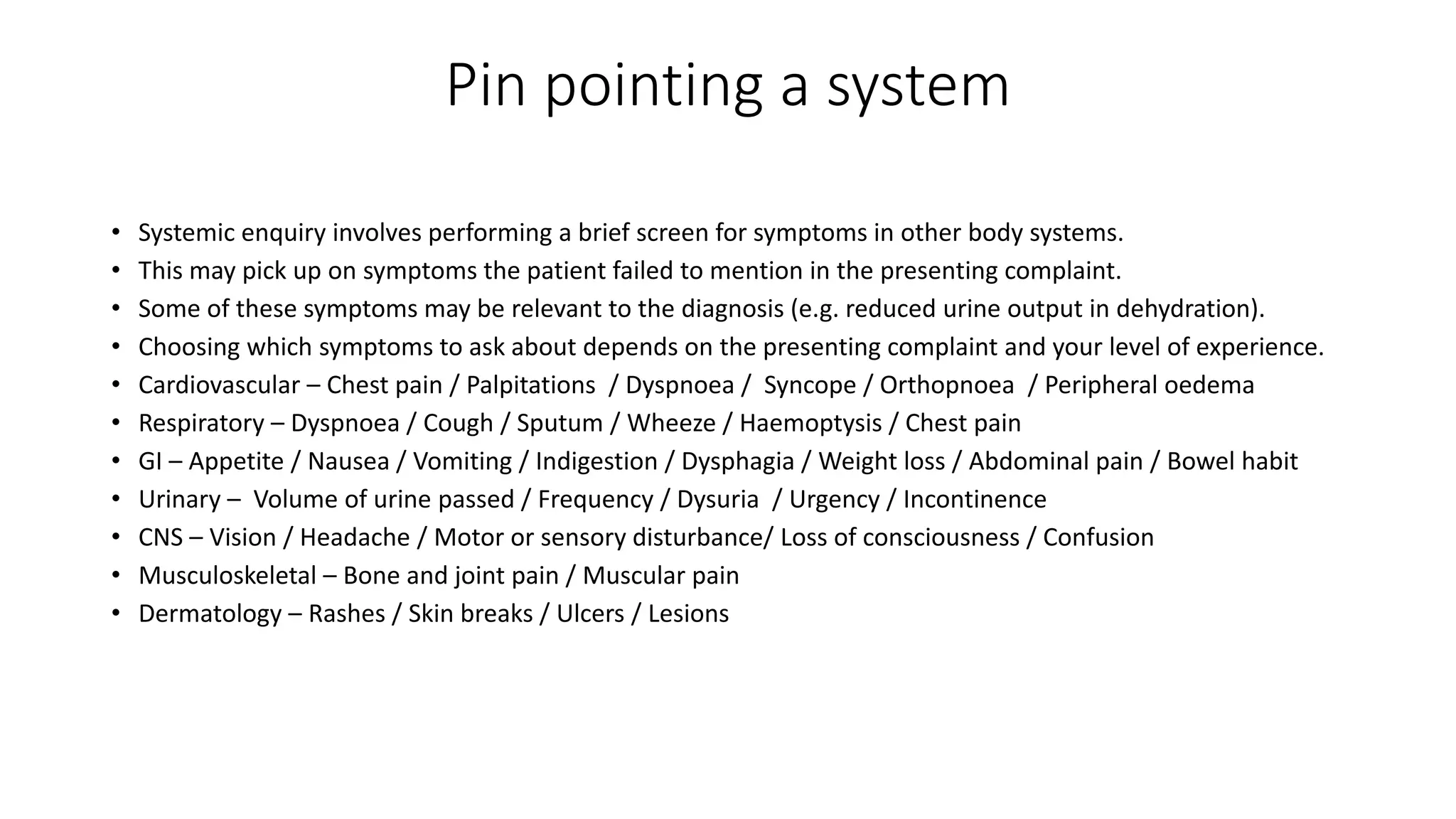 Cardiovascular history taking | PPTX