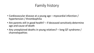 Cardiovascular history taking | PPTX