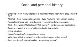 Cardiovascular history taking | PPTX