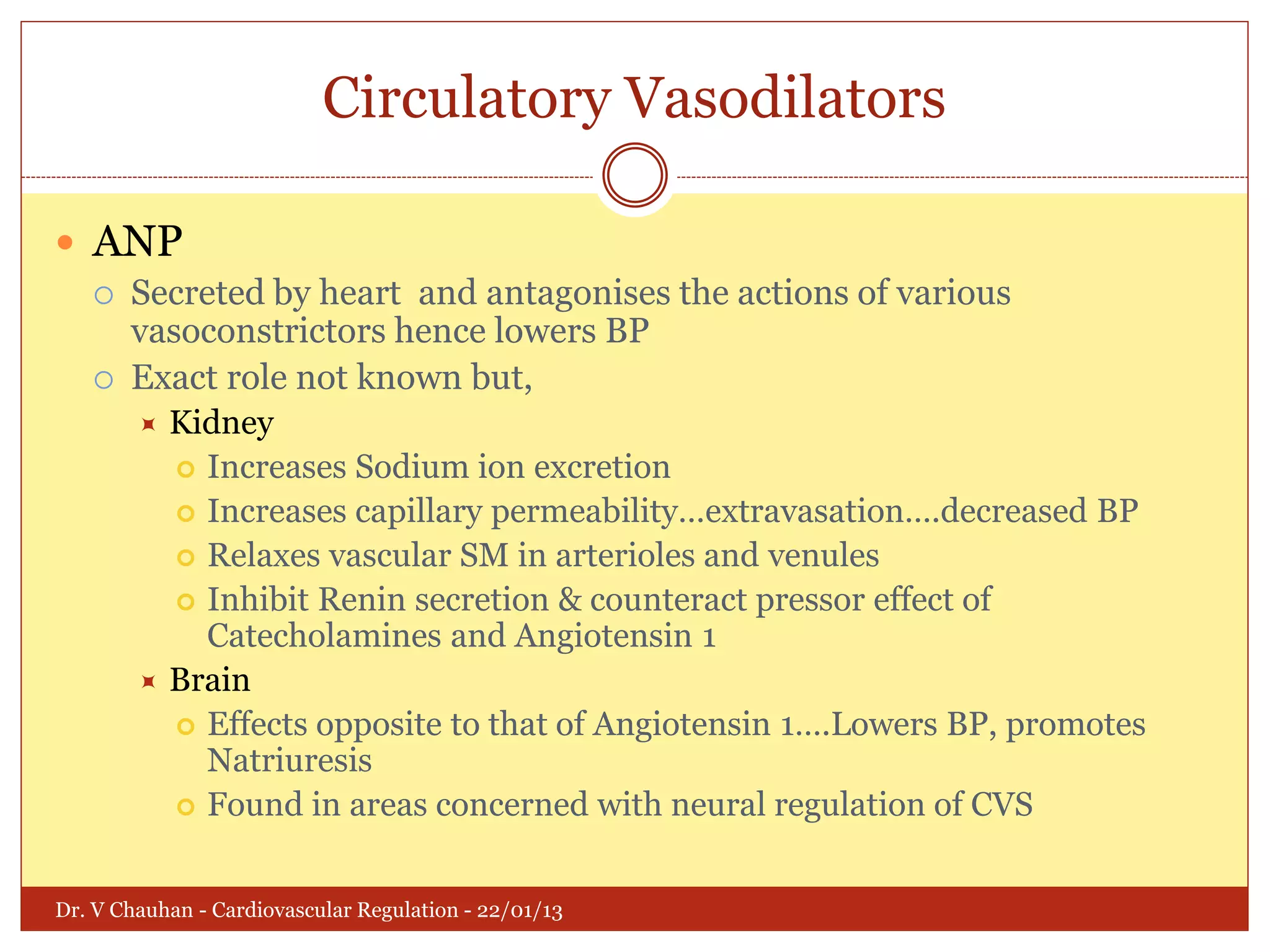 Cardiovascular regulation | PPTX