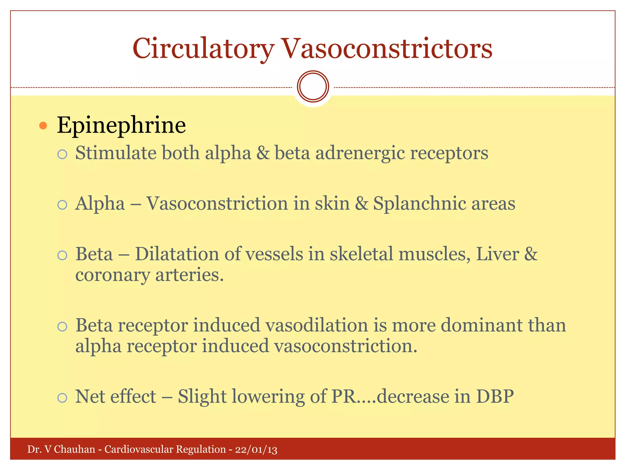 Cardiovascular regulation | PPTX
