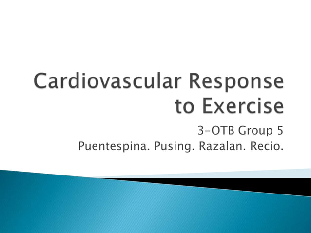 Cardiovascular response to exercise | PPTX | Heart and Cardiovascular ...