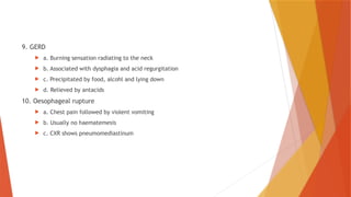 Approach to chest pain, SOB, palpitation and prolonged fever | PPTX