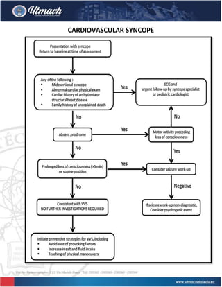 Cardiovascular syncope algorithm