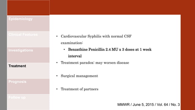 Cardiovascular syphilis | PPTX | Infectious Diseases | Diseases and ...