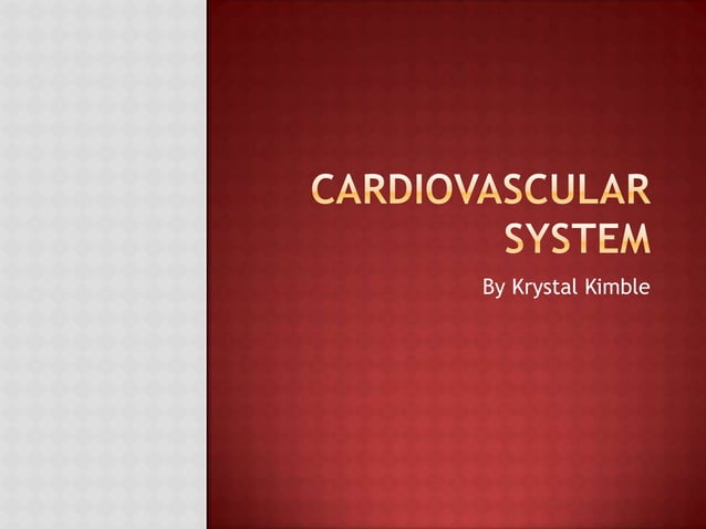 Cardiovascular system | PPT