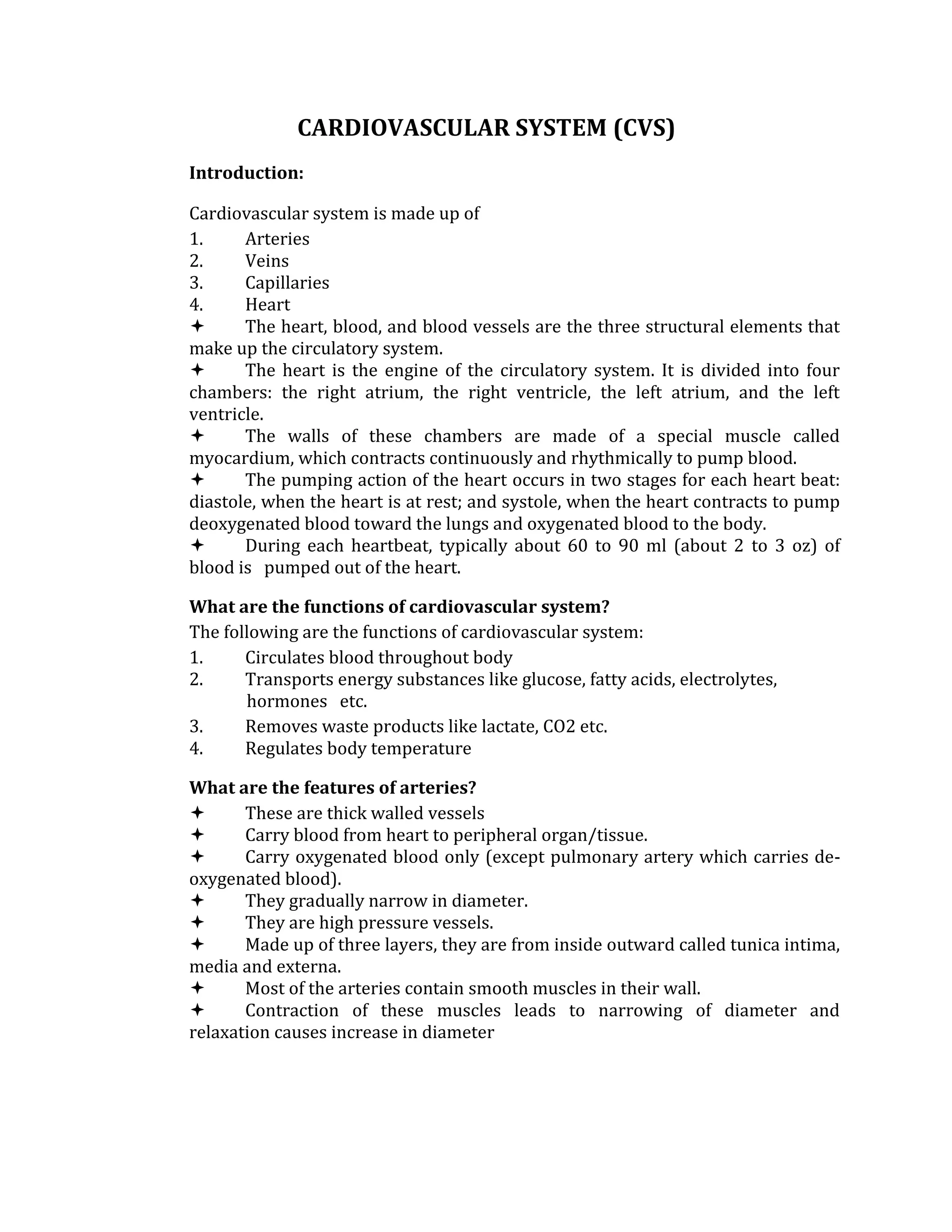 M6 - Cardiovascular System | PDF