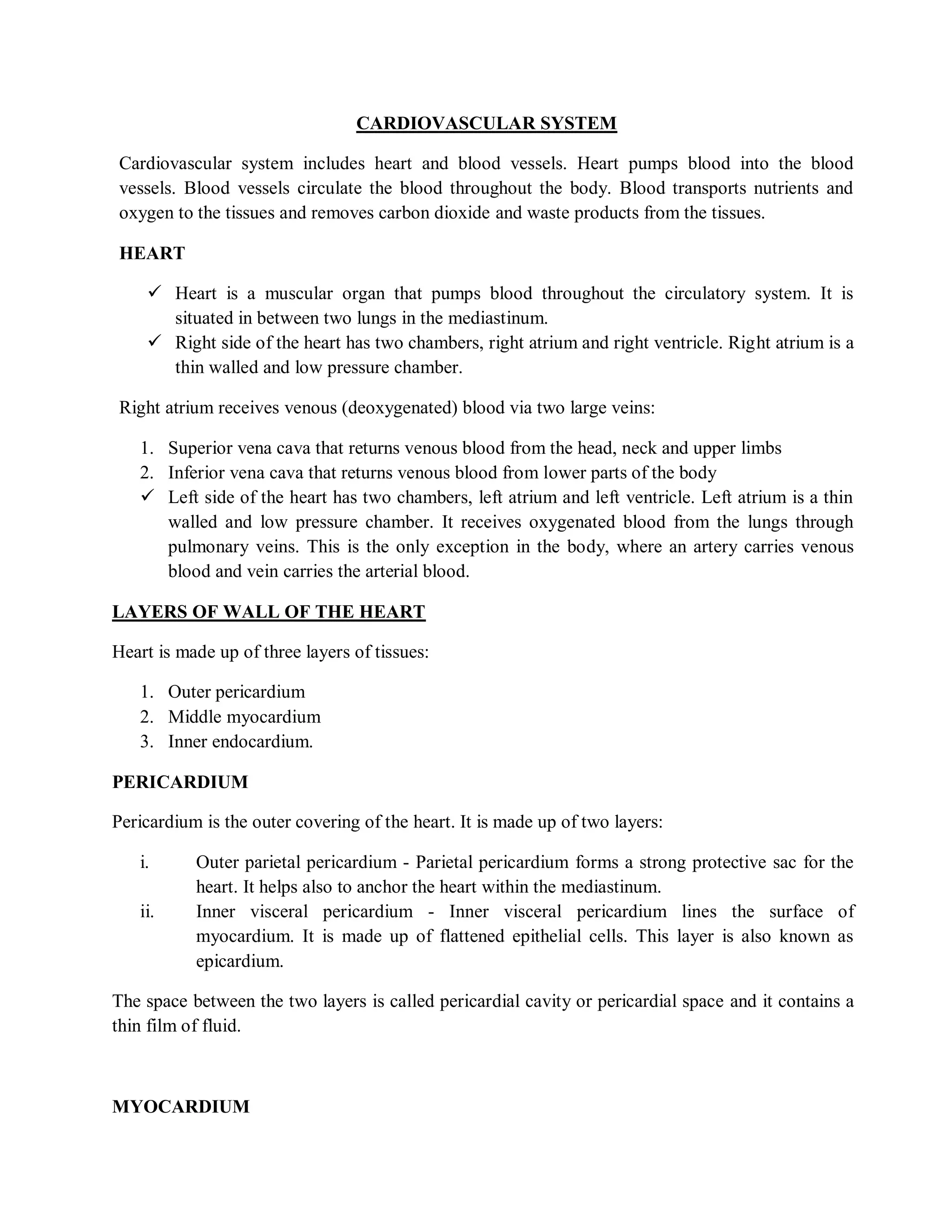 CARDIOVASCULAR SYSTEM | PDF